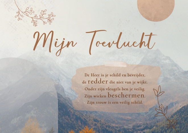 Enkele Kaart Mijn Toevlucht - Bemoediging - Baaij Light Cards Webshop